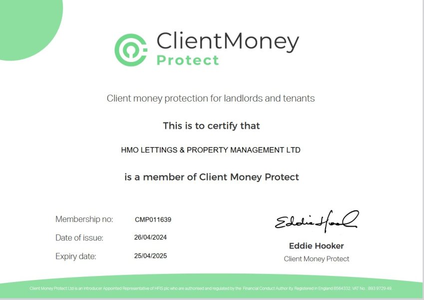 CMP CERTIFICATE - HMO Management Agency
